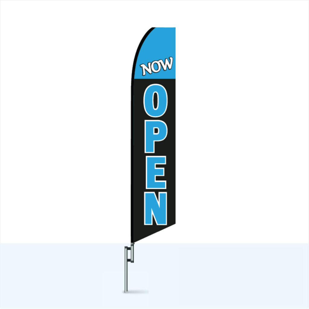 Open & Welcome Swooper Flags | BPI Custom Printing