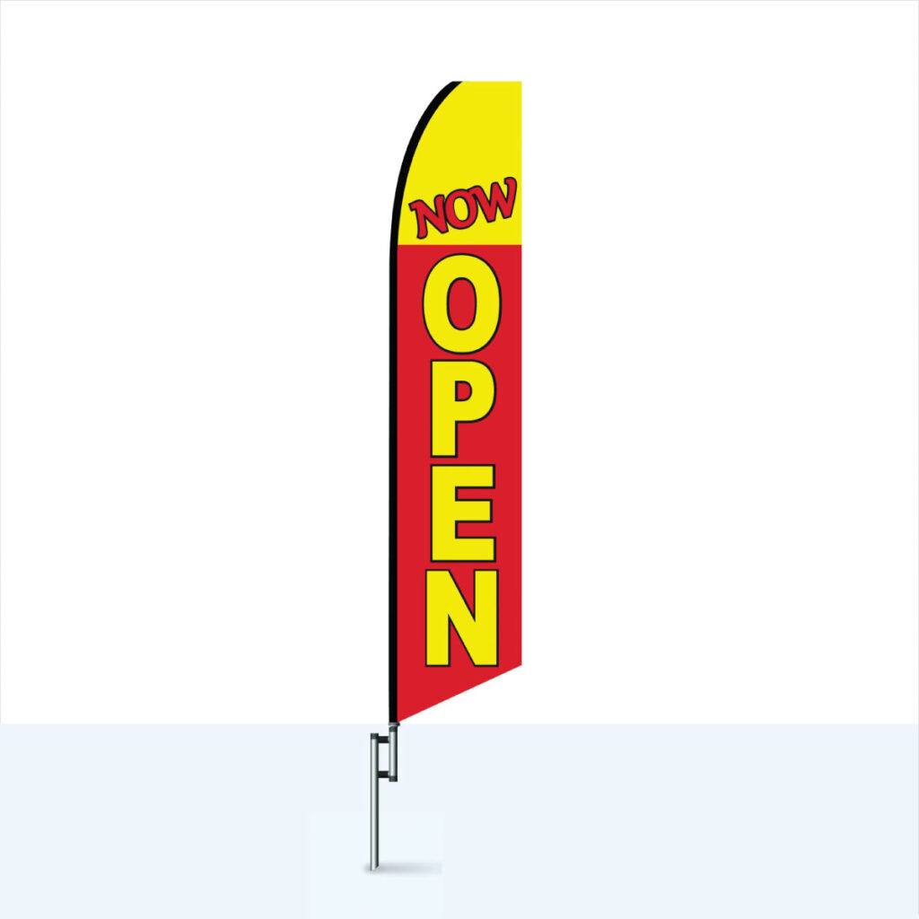 Open & Welcome Swooper Flags | BPI Custom Printing