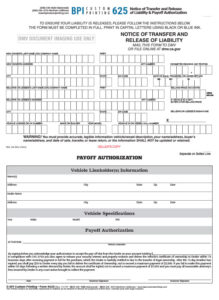 Notice of Transfer and Release of Liability | BPI Custom Printing