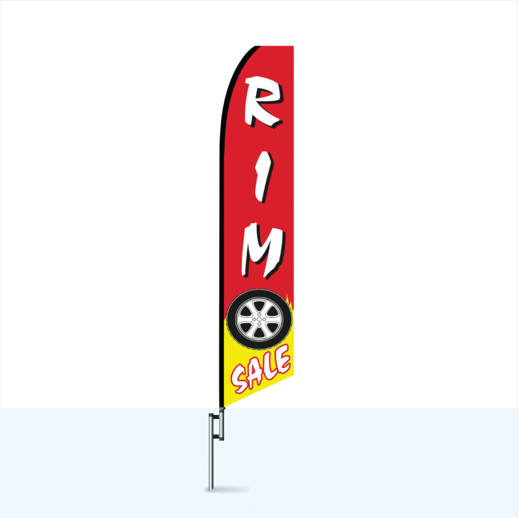 Tires & Rims Swooper Flags | BPI Custom Printing